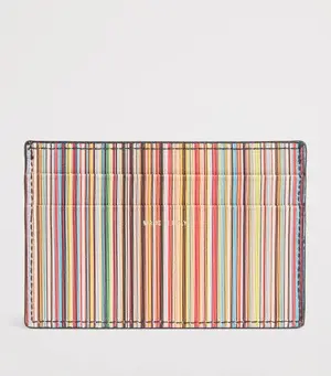 Paul Smith Leather Signature Stripe Card Holder