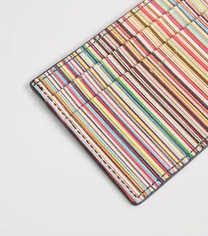 Paul Smith Leather Signature Stripe Card Holder
