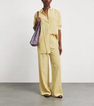 Staud Silk Stripe Trousers