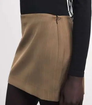Camilla And Marc Wool-blend Pinstriped Mini Skirt