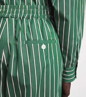 Max Mara Cotton Stripe Wide-leg Trousers