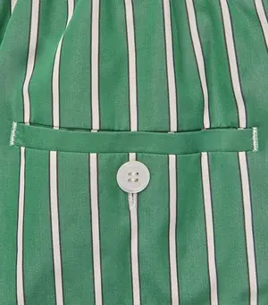 Max Mara Cotton Stripe Wide-leg Trousers