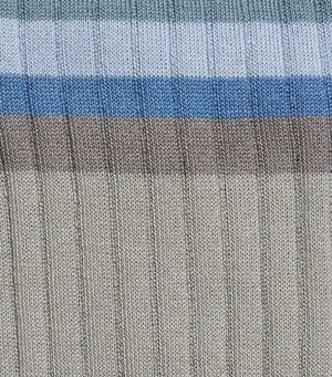 Paul Smith Ribbed Stripe Crew Socks - Blue