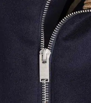 LARDINI Wool-cashmere Zip-up Gilet