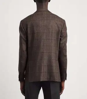 Corneliani Virgin Wool Mouliné Check Blazer