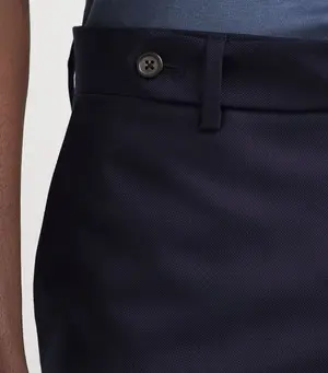 Corneliani Virgin Wool Slim Trousers - Navy