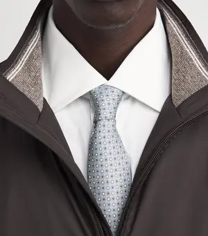 Canali Silk Medallion Print Neck Tie