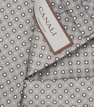 Canali Silk Medallion Print Neck Tie