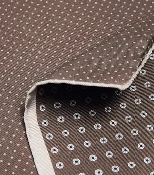 Canali Silk Medallion Print Pocket Square