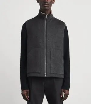 LARDINI Virgin Wool-cashmere Gilet
