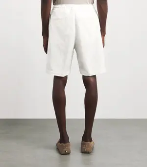 Canali Linen-silk Drawstring Shorts - Beige