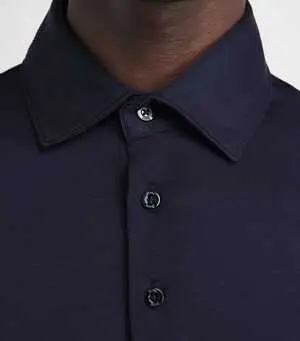Herno Wool Polo Shirt - Blue