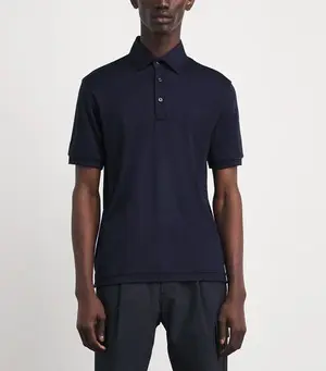Herno Wool Polo Shirt - Blue