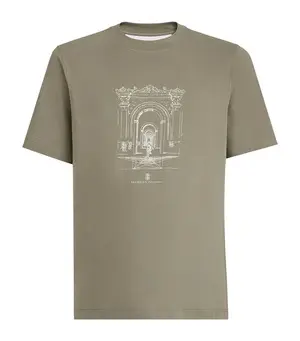 Brunello Cucinelli Neoclassical Print T-shirt