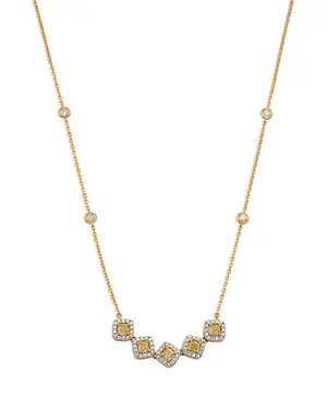 Bloomingdale'S Diamond Halo Collar Necklace In 18k White & Yellow Gold - White/gold