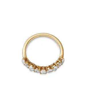 Bloomingdale'S Diamond Pear & Round Band In 18k 1.02 Tcw - Gold