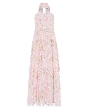 NEEDLE & THREAD Dream Garland Strapless Gown
