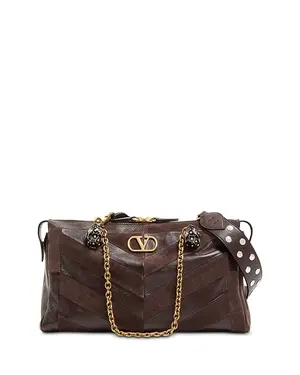 Valentino Garavani Medium Vlogo Shoulder Bag - Brown