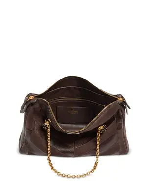 Valentino Garavani Medium Vlogo Shoulder Bag - Brown