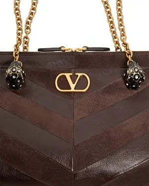 Valentino Garavani Medium Vlogo Shoulder Bag - Brown