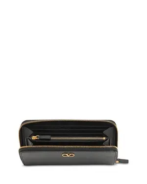 Valentino Garavani Zip Around Leather Wallet