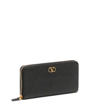 Valentino Garavani Zip Around Leather Wallet
