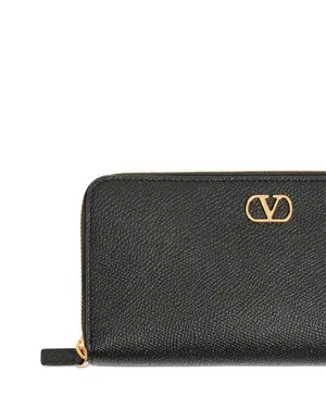 Valentino Garavani Zip Around Leather Wallet