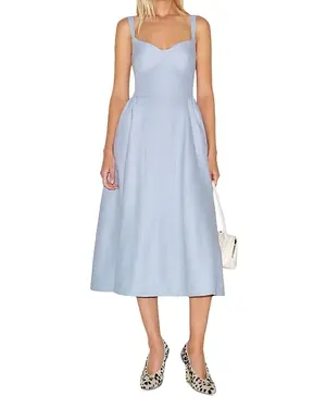 REFORMATION Birdie Linen Dress - Cloud Blue
