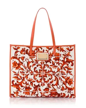 Dolce & Gabbana Canvas Tote Bag - Orange