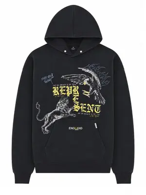 REPRESENT Felpa Con Stampa - Black