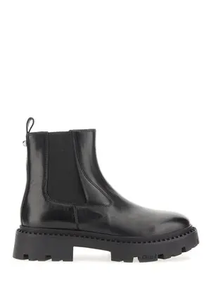 Ash Leather Boot - Black