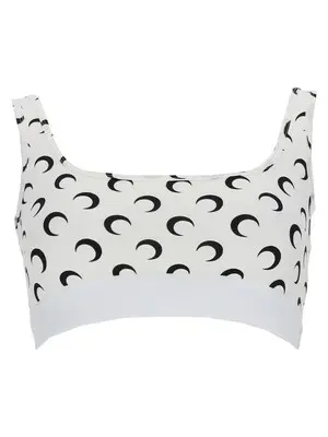 MARINE SERRE Top Bra "moon - White