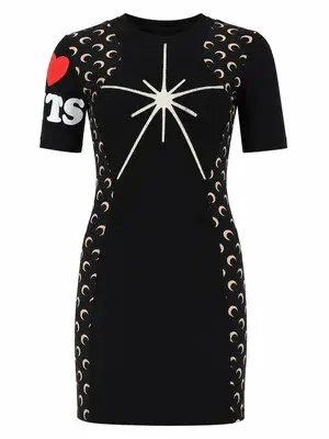 MARINE SERRE Mini Abito "upcycled - Black