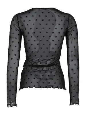 MARINE SERRE Top "moon" In Plumetis