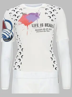 MARINE SERRE Upcycled Printed T-shirt