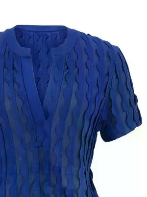 Simkhai Mallorie Scalloped-trim T-shirt