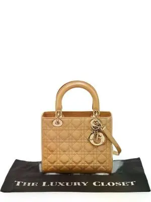Dior Medium Lady Cannage Tote Bag - Neutrals