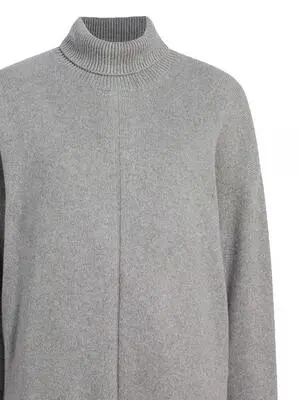 Another Tomorrow Heather Front Seam Turtleneck Sweater