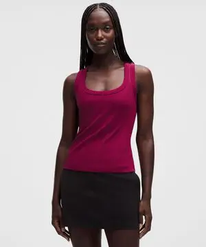 Lululemon Ribbed Scoop-neck Tank Top - Raspberry Rave