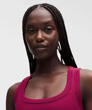Lululemon Ribbed Scoop-neck Tank Top - Raspberry Rave