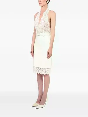 ROWEN ROSE Lace V-neck Bodysuit