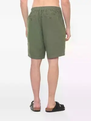 MC2 SAINT BARTH Embroidered Logo Linen Shorts