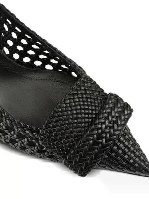SERGIO ROSSI Braided Slingback Sandals