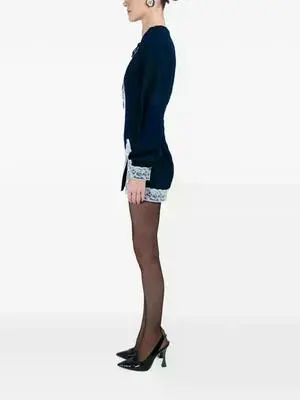 ROWEN ROSE Lace-trim Keyhole Detail Dress