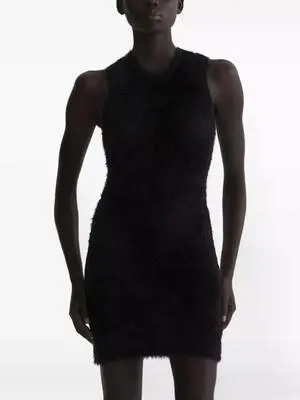 MUGLER Brushed Knit Sleeveless Mini Dress