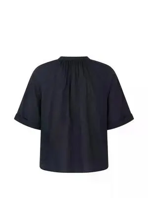 Officine Générale Gathered Detail Short Sleeve Blouse