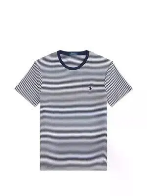 Polo Ralph Lauren Striped Logo-embroidered T-shirt - Blue