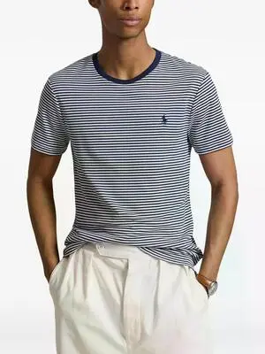 Polo Ralph Lauren Striped Logo-embroidered T-shirt