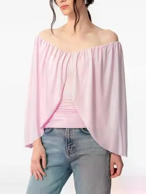 CONCEPTO Rosea Off-shoulder Draped Top - Pink