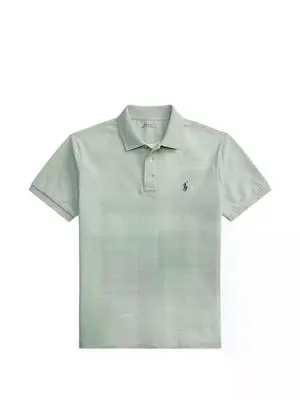 Polo Ralph Lauren Glen-check Embroidered-logo Polo Shirt - Green